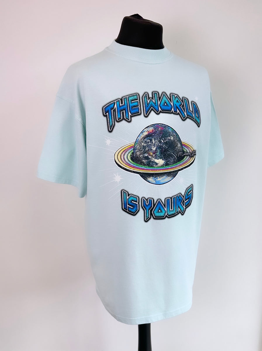 Baby Blue Planet Heavyweight T-shirt. – Milana Studios